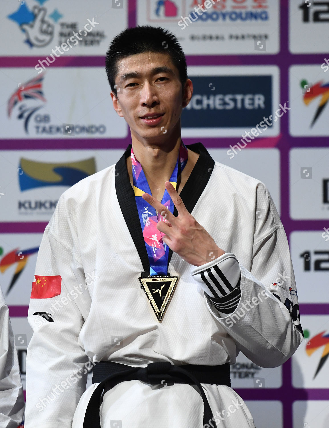 Shuai Zhao China Poses Gold Medal Editorial Stock Photo - Stock Image ...