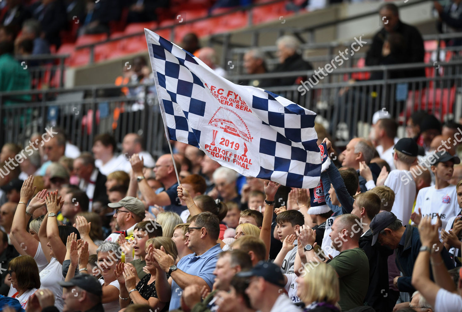 Afc Fylde Fan Waves Flag Editorial Stock Photo - Stock Image | Shutterstock
