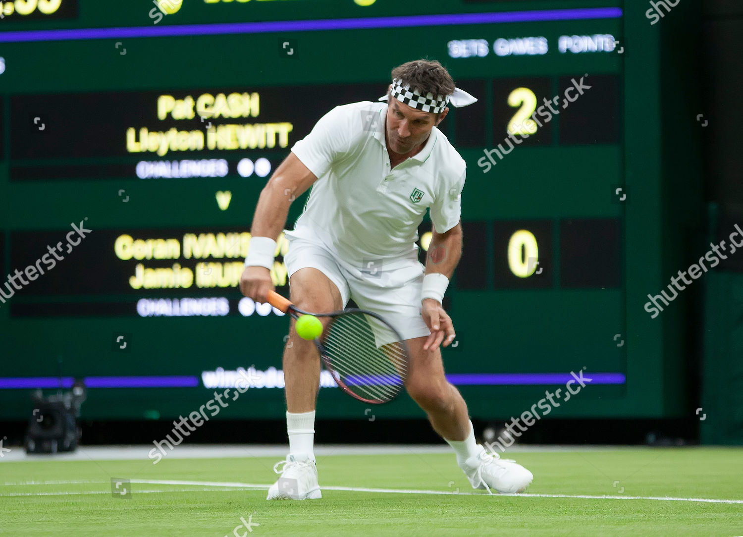 Leighton Hewitt Aus Action During Wimbledon Editorial Stock Photo ...