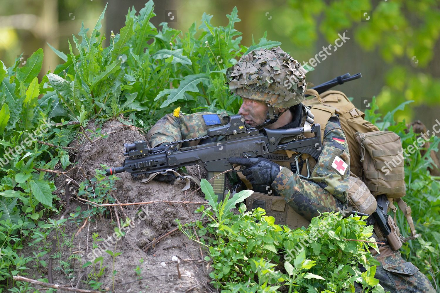 German Soldier Uses G36 Assault Rifle Editorial Stock Photo - Stock ...