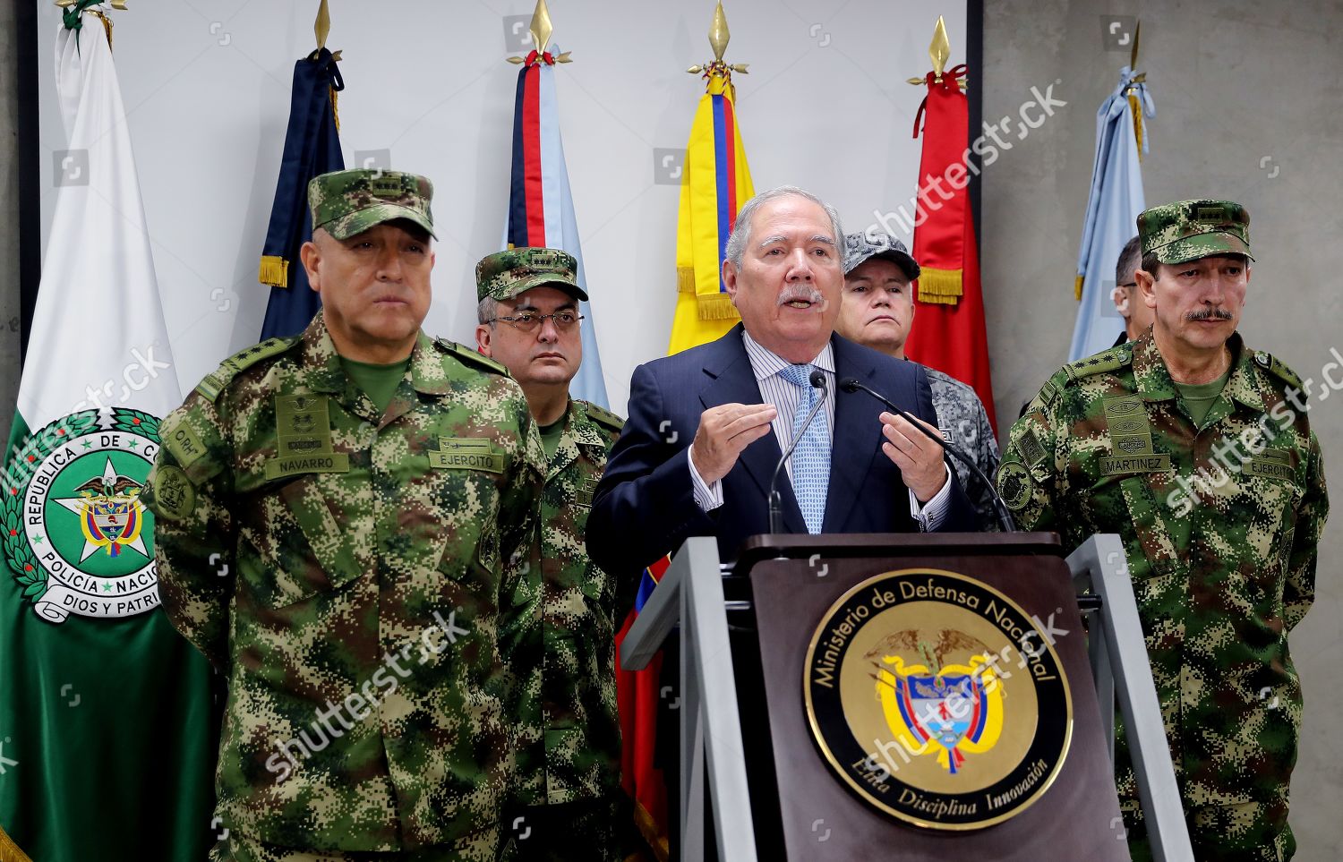 Colombian Defense Minister Guillermo Botero Speaks Editorial Stock ...
