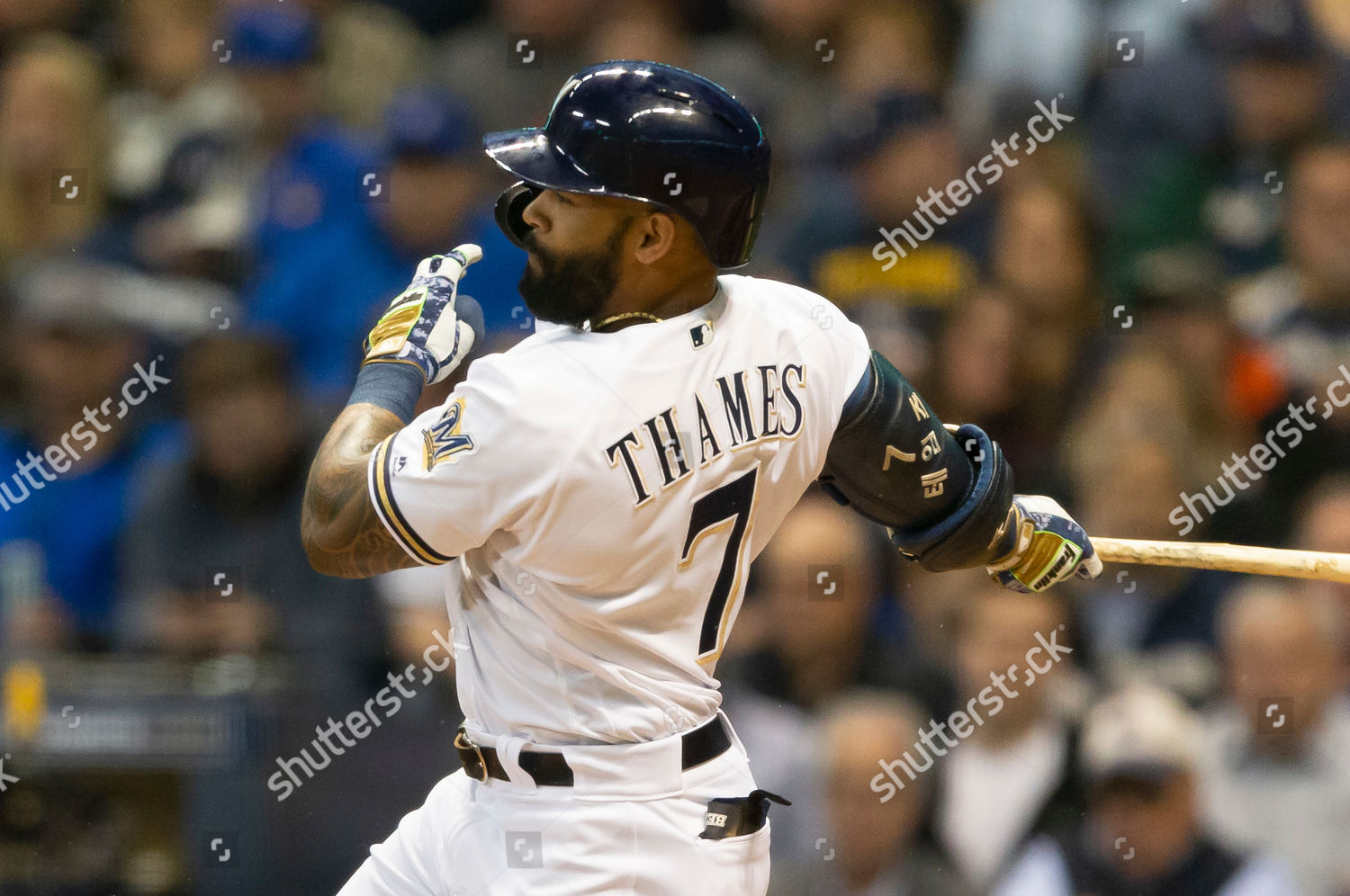 Milwaukee Brewers First Baseman Eric Thames Editorial Stock Photo ...