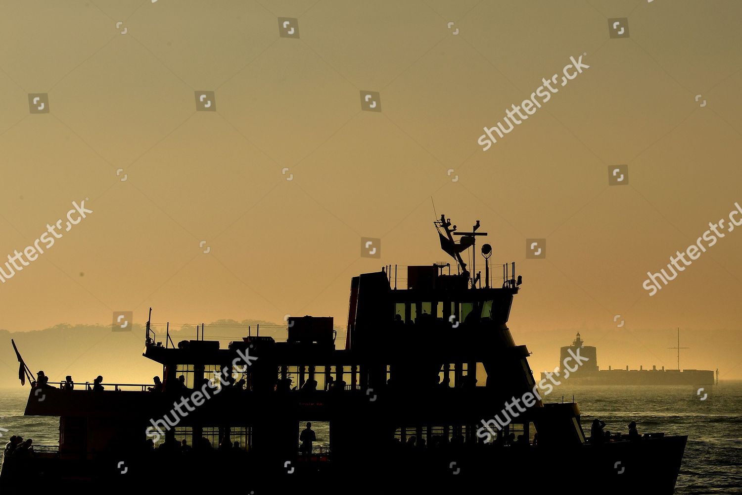 Commuter Ferry Moves Through Thick Smoke Editorial Stock Photo - Stock ...
