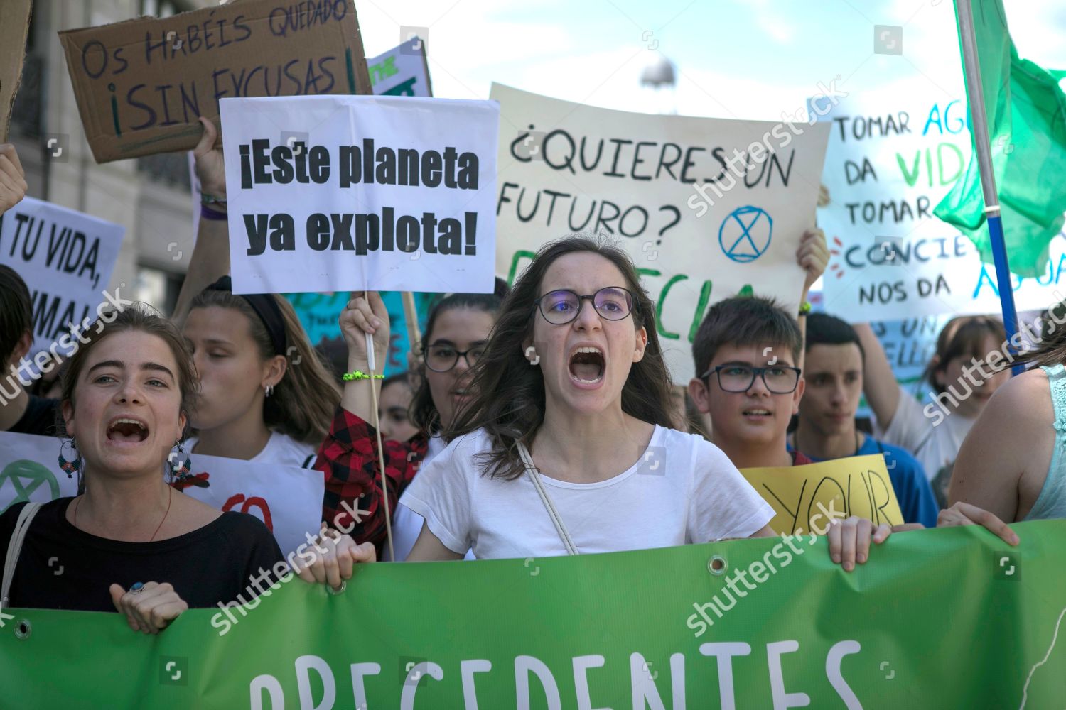 Students Seen Shouting Slogans While Holding Editorial Stock Photo ...