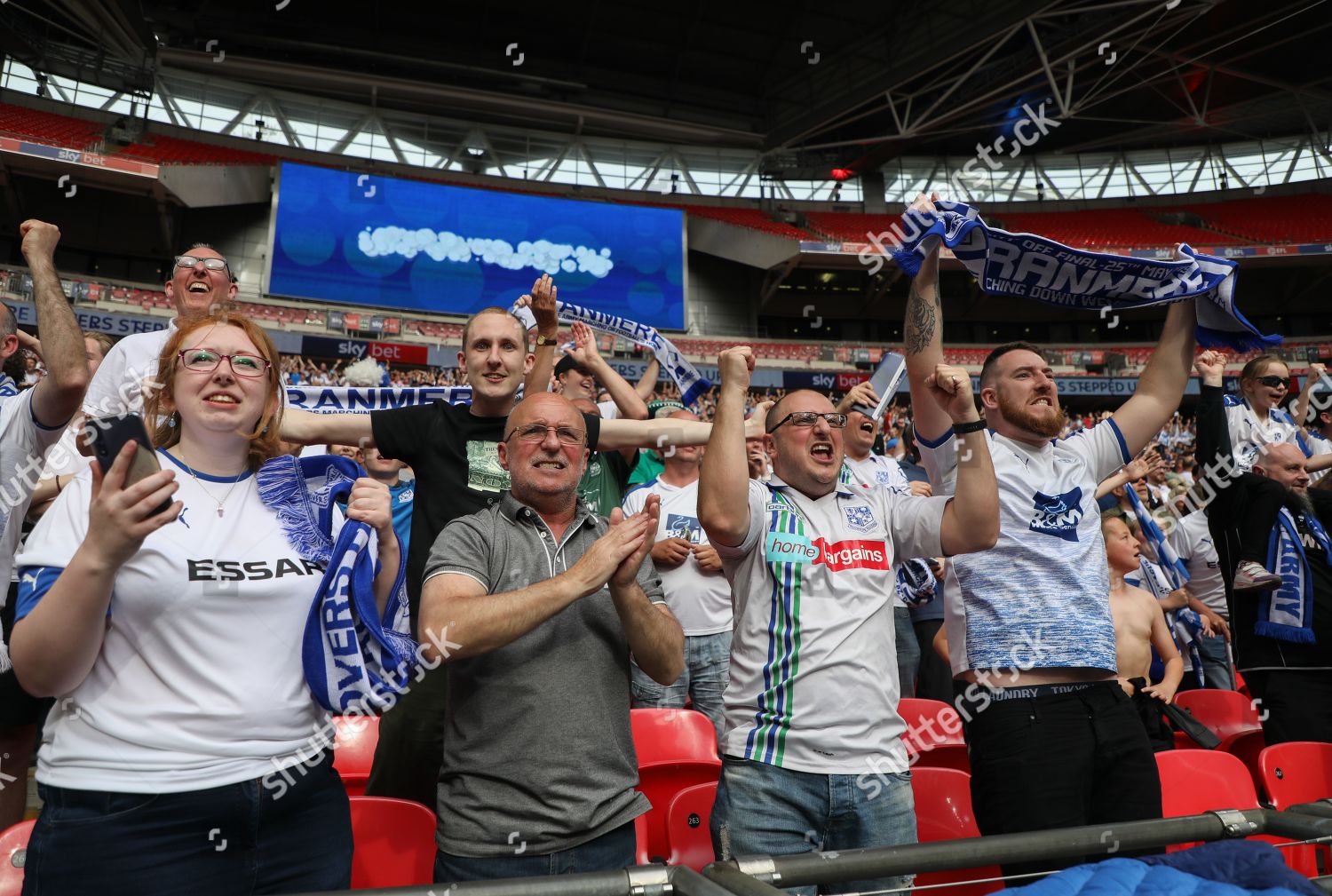 Tranmere Rovers Fans Celebrate Stands Editorial Stock Photo - Stock ...