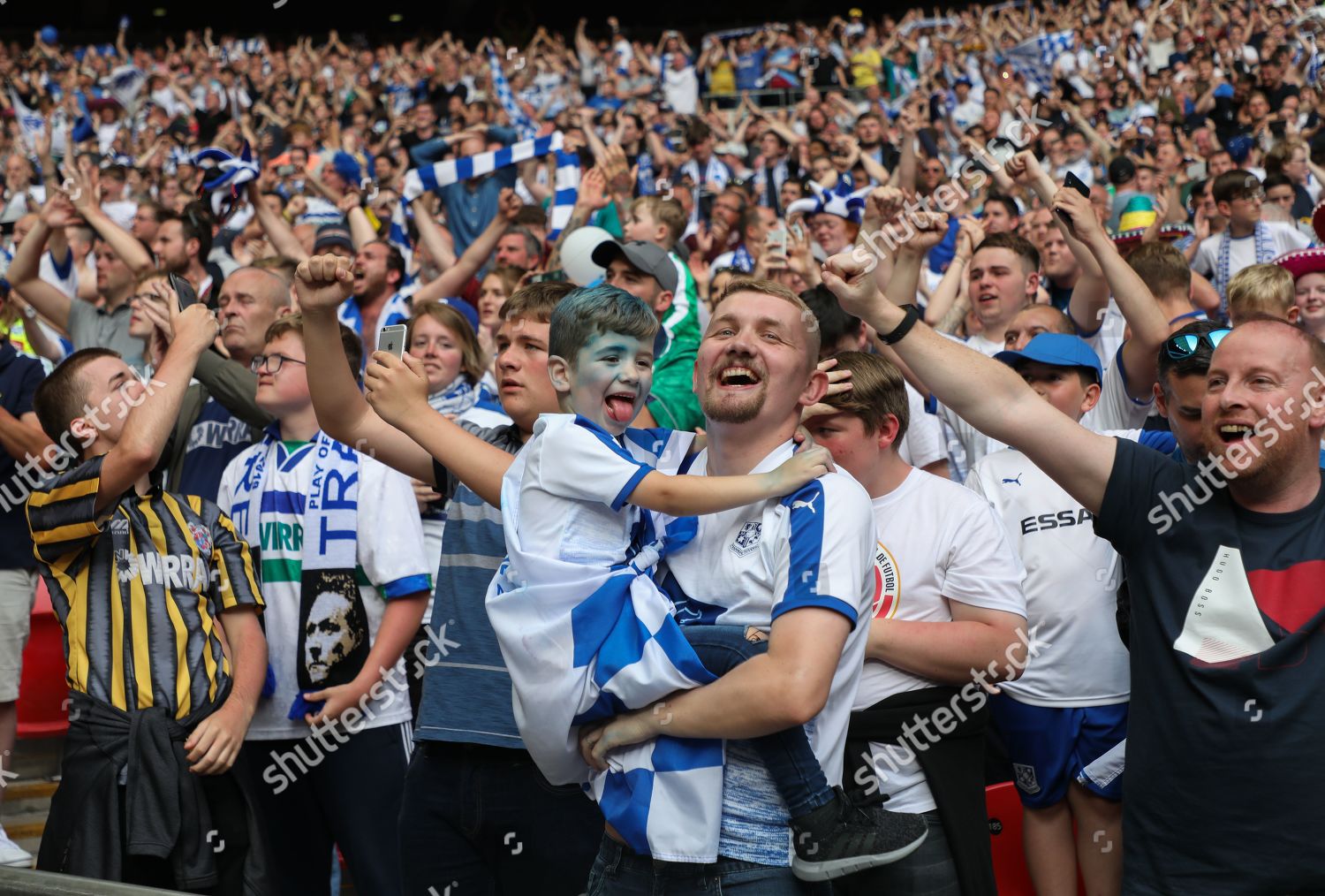 Tranmere Rovers Fans Celebrate Stands Editorial Stock Photo - Stock ...