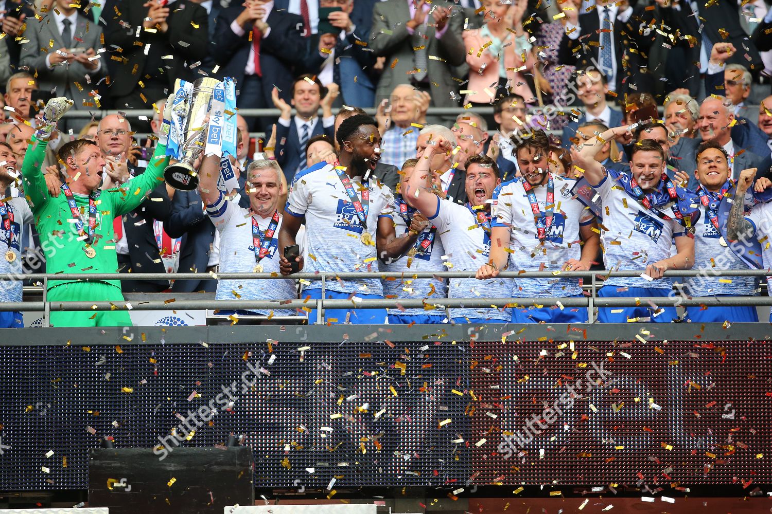 TRANMERE ROVERS PLAYERS LIFT TROPHY Editorial Stock Photo - Stock Image ...