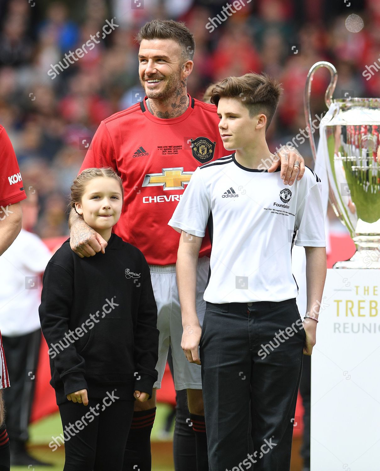 David Beckham Manchester United His Children Editorial Stock Photo ...
