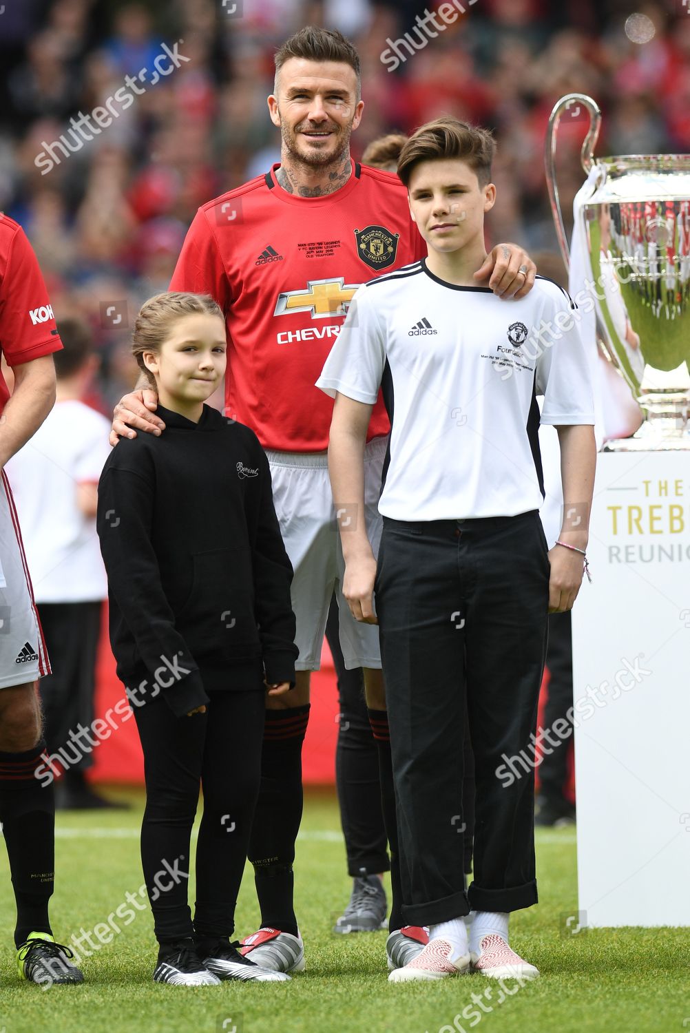 David Beckham Manchester United His Children Editorial Stock Photo ...