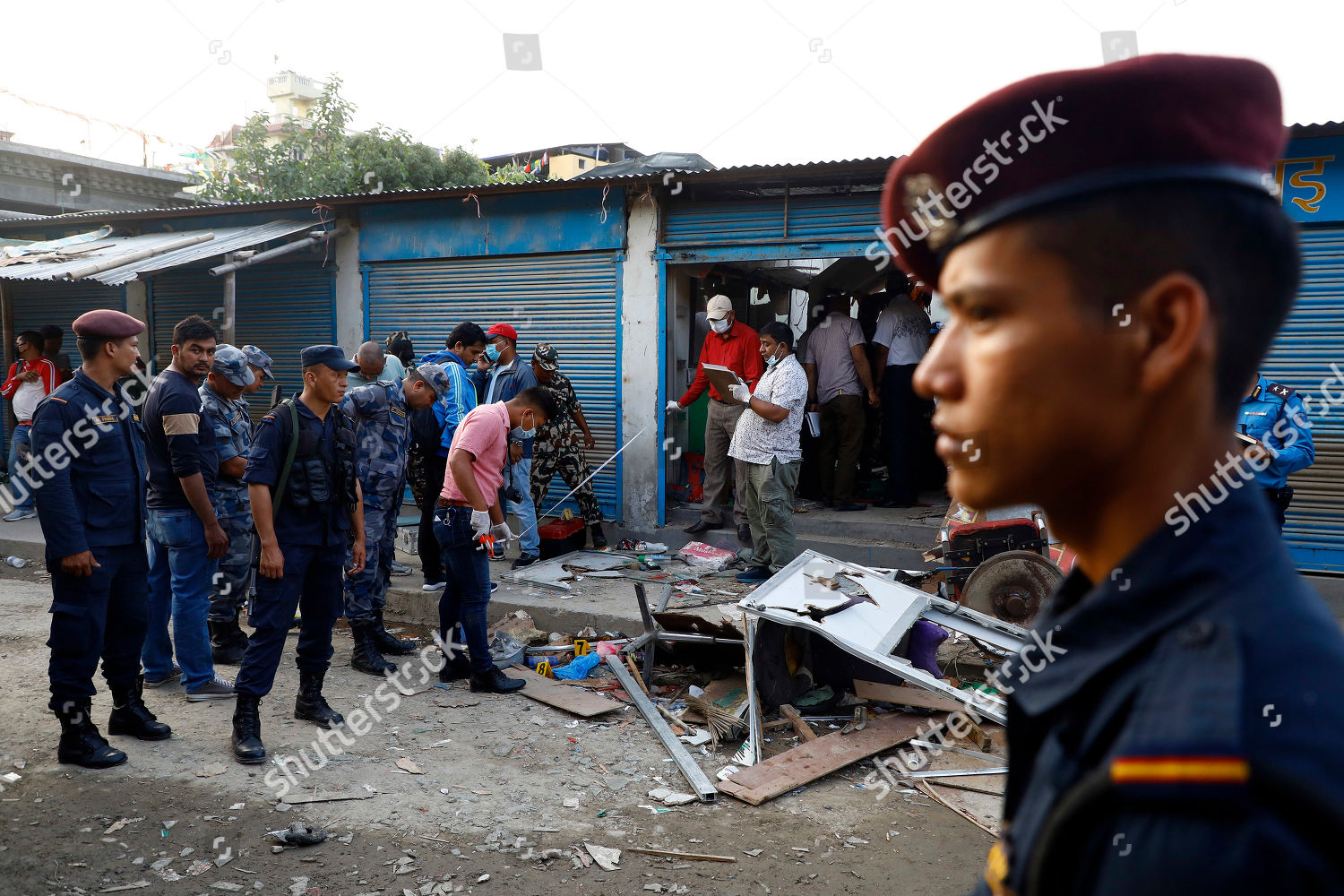 Security Personnel Checking Seal Explosion Site Editorial Stock Photo ...