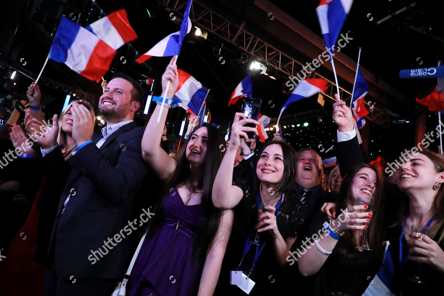 Supporters Rassemblement National Rn Celebrate After Editorial Stock ...