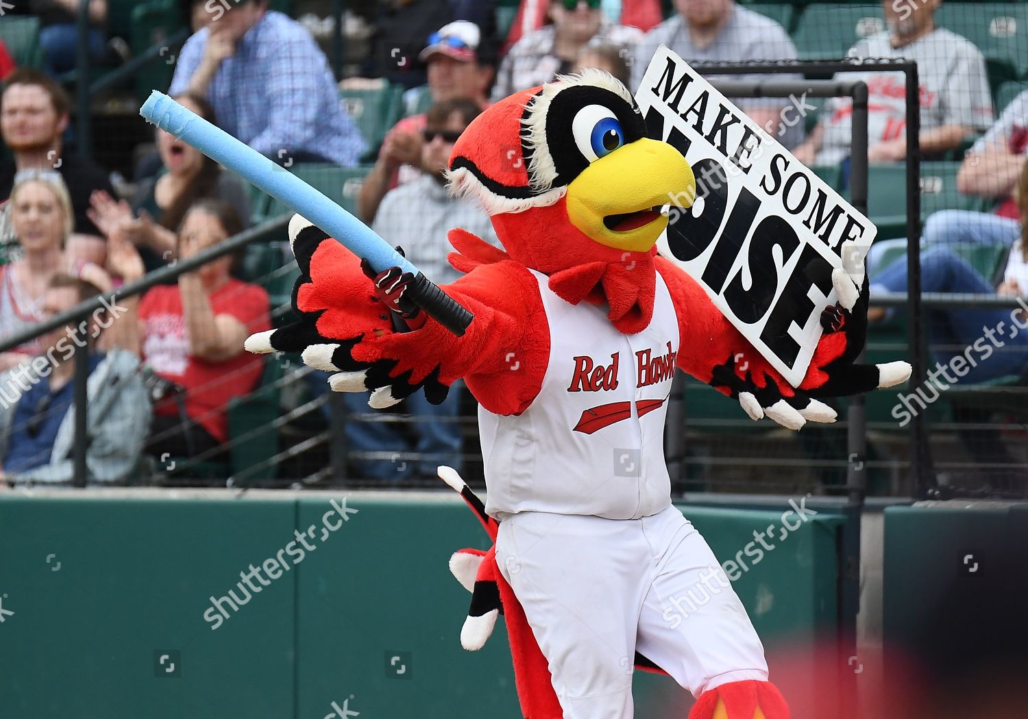 Fm Redhawks Mascot Fires Crowd Late Editorial Stock Photo - Stock Image ...