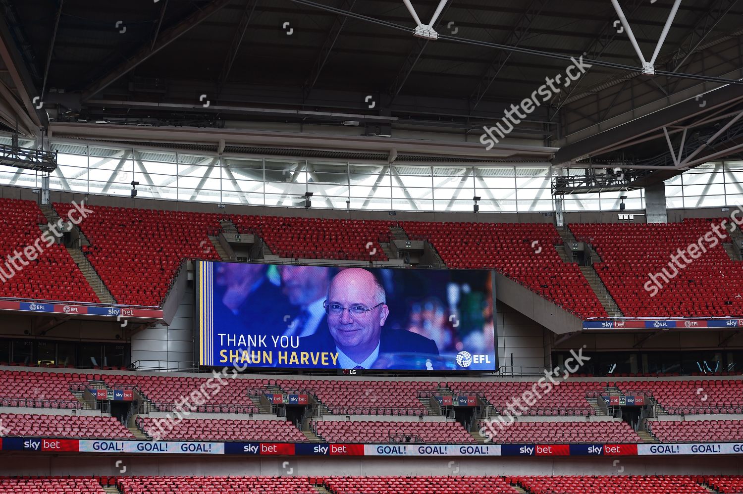 Efl Play Off Trophy Giant Screen Editorial Stock Photo - Stock Image ...