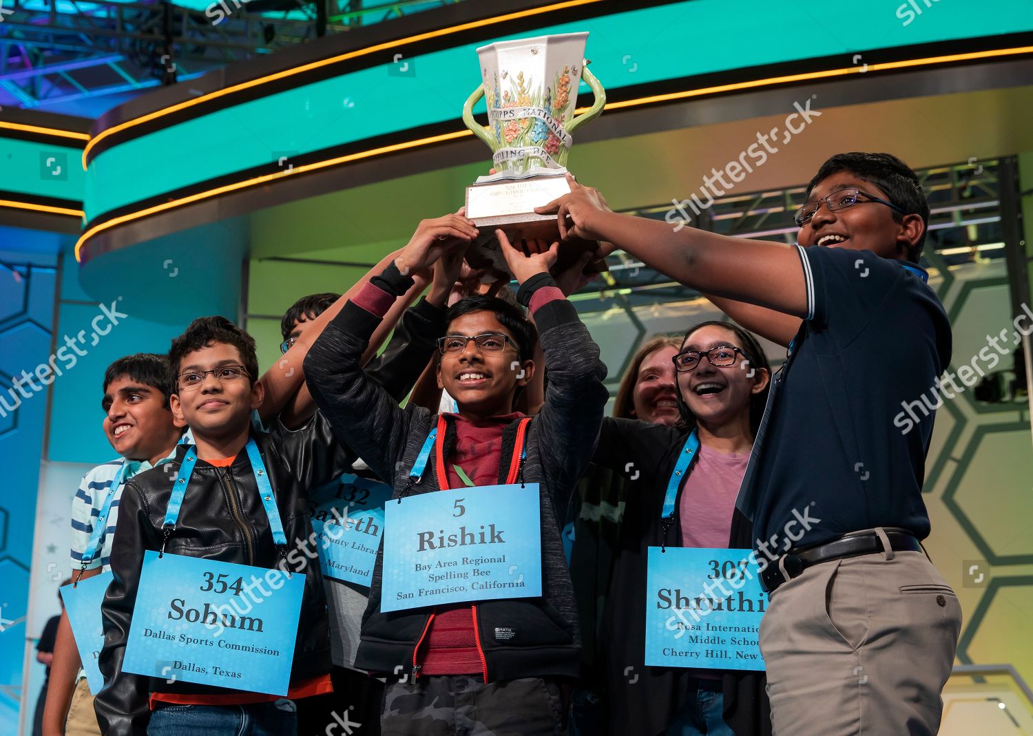 Eight Cochampions Pose Trophy On Final Editorial Stock Photo - Stock ...