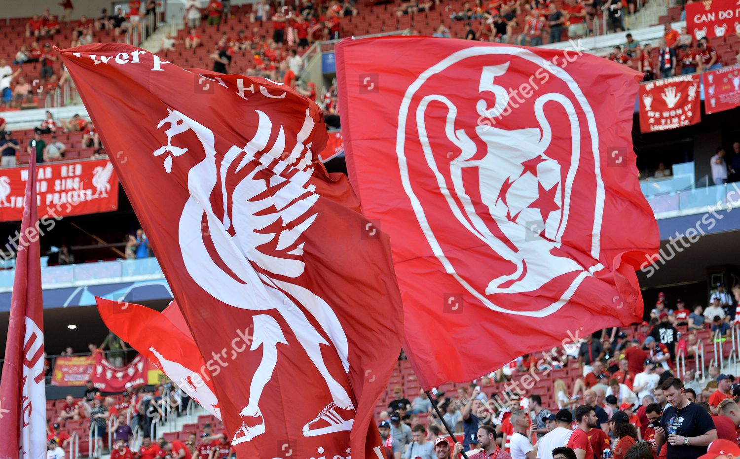 Supporter Liverpool Fc Cheer Prior Uefa Editorial Stock Photo - Stock ...