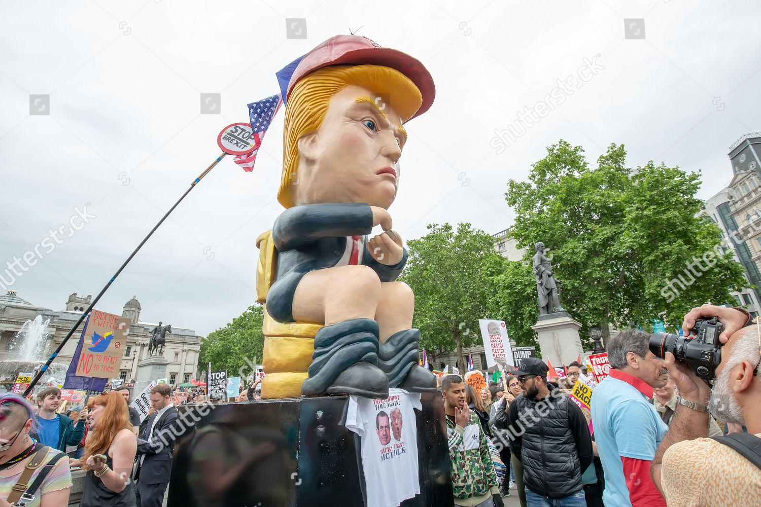 Sculpture President Trump Sitting On Toilet Editorial Stock Photo ...