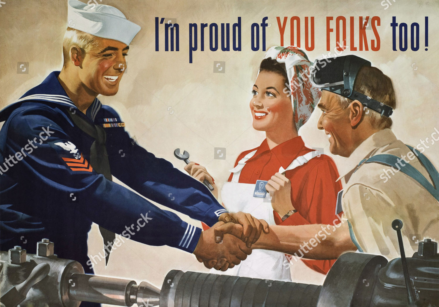 World War Ii Poster American Praising Editorial Stock Photo - Stock ...