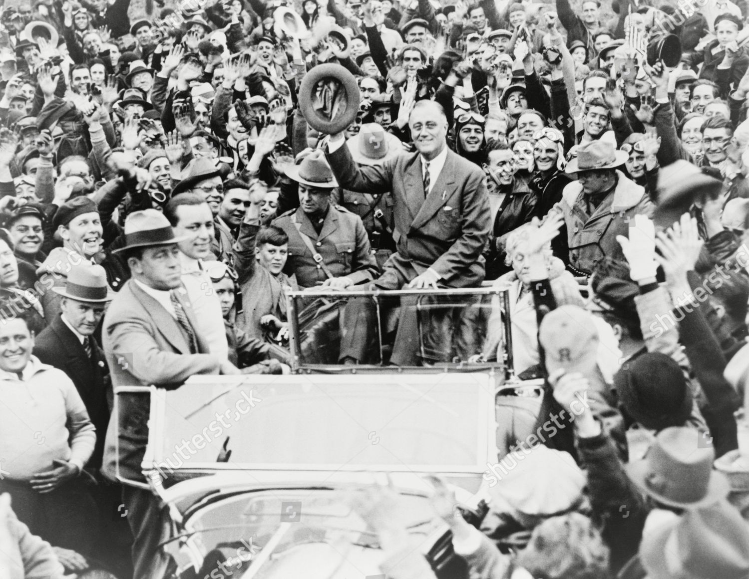 Franklin D Roosevelt 18821945 Campaigning President Editorial Stock ...