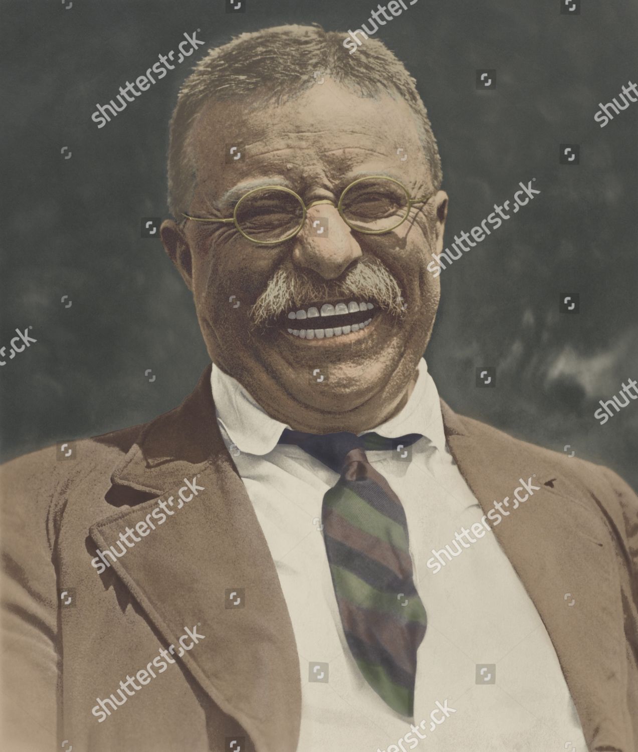 Theodore Roosevelt Laughing C 19101912 Roosevelt Editorial Stock Photo ...