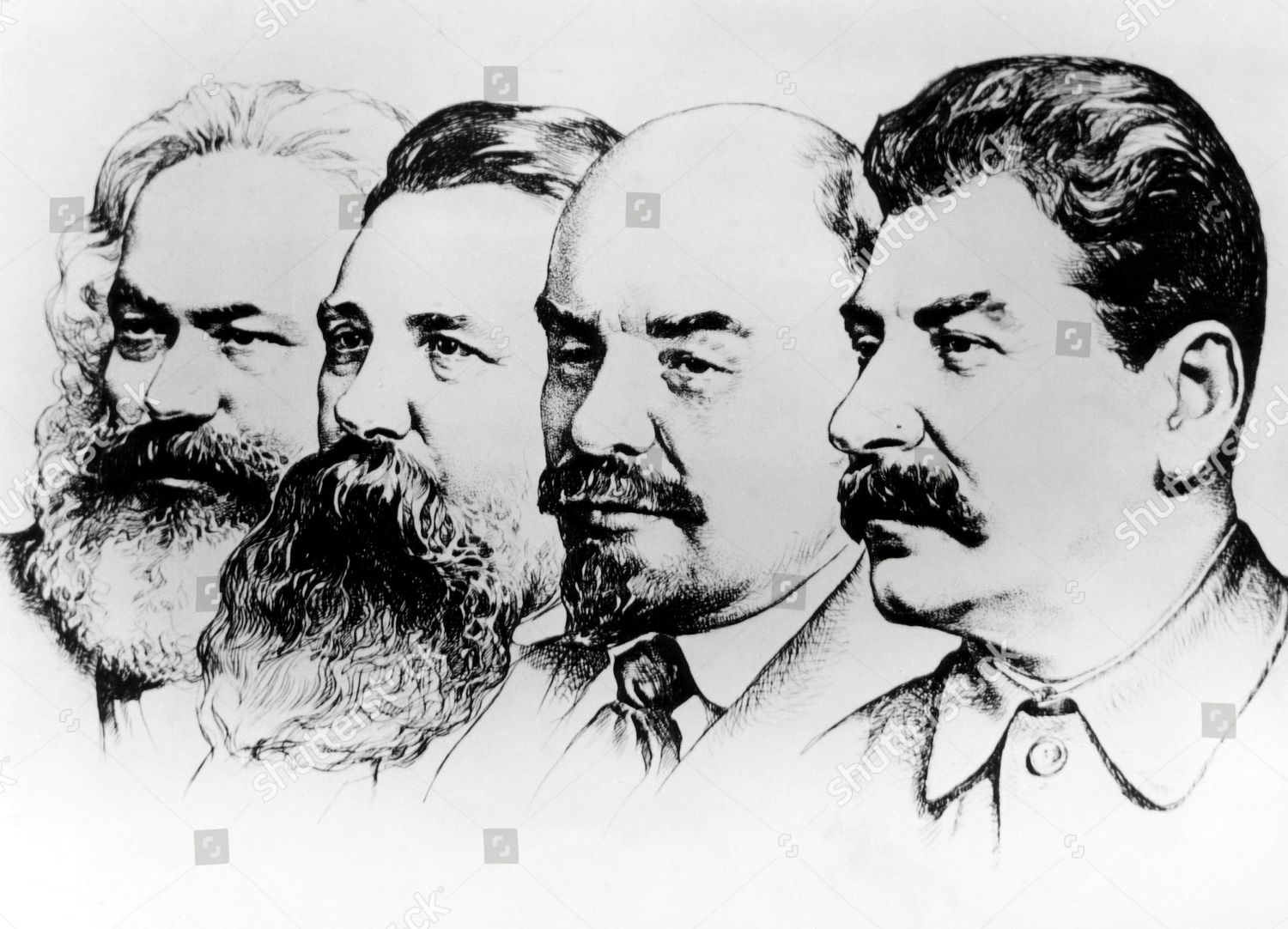 Ev1881 Four Fathers Communism Karl Marx Editorial Stock Photo - Stock ...