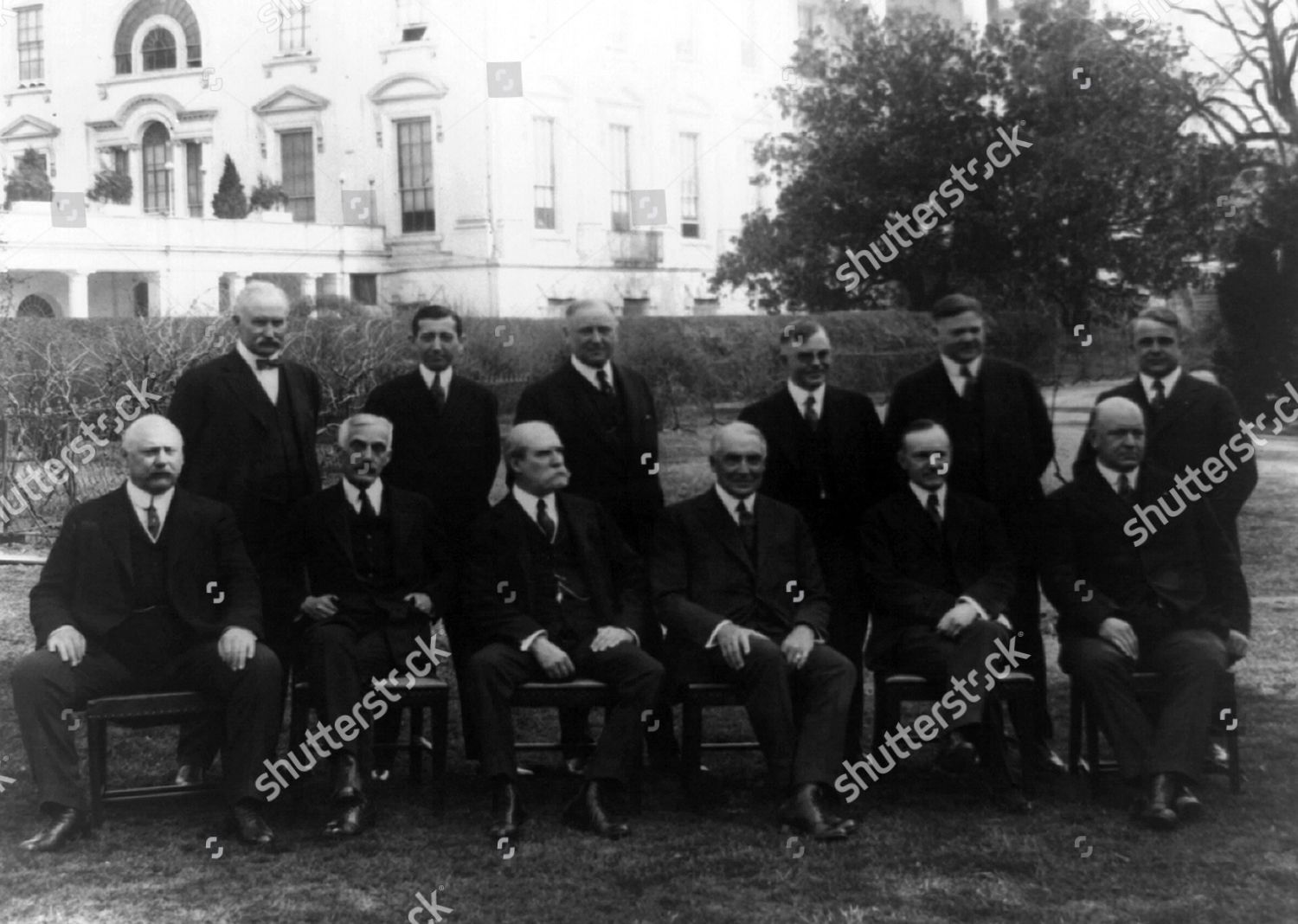 President Warren G Harding His Cabinet Editorial Stock Photo - Stock ...