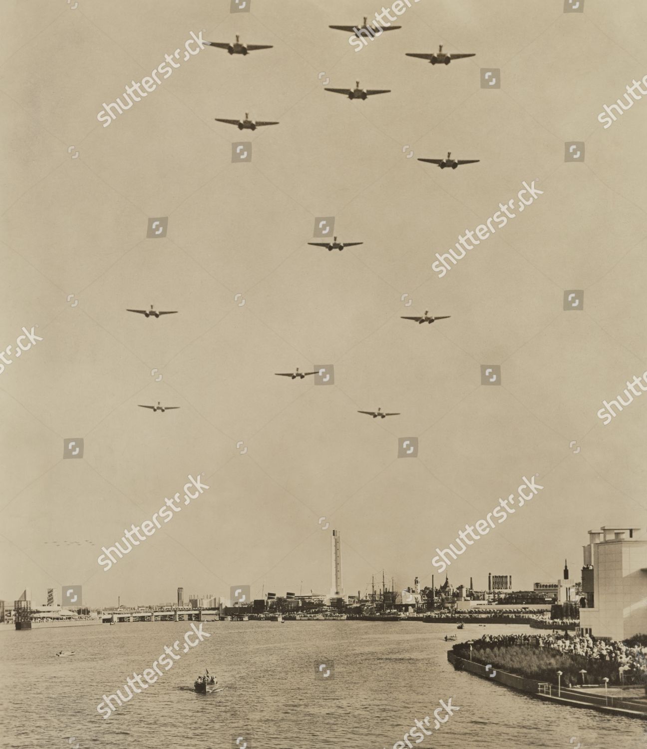 Italian Flying Boats Fly Over Century Editorial Stock Photo - Stock ...
