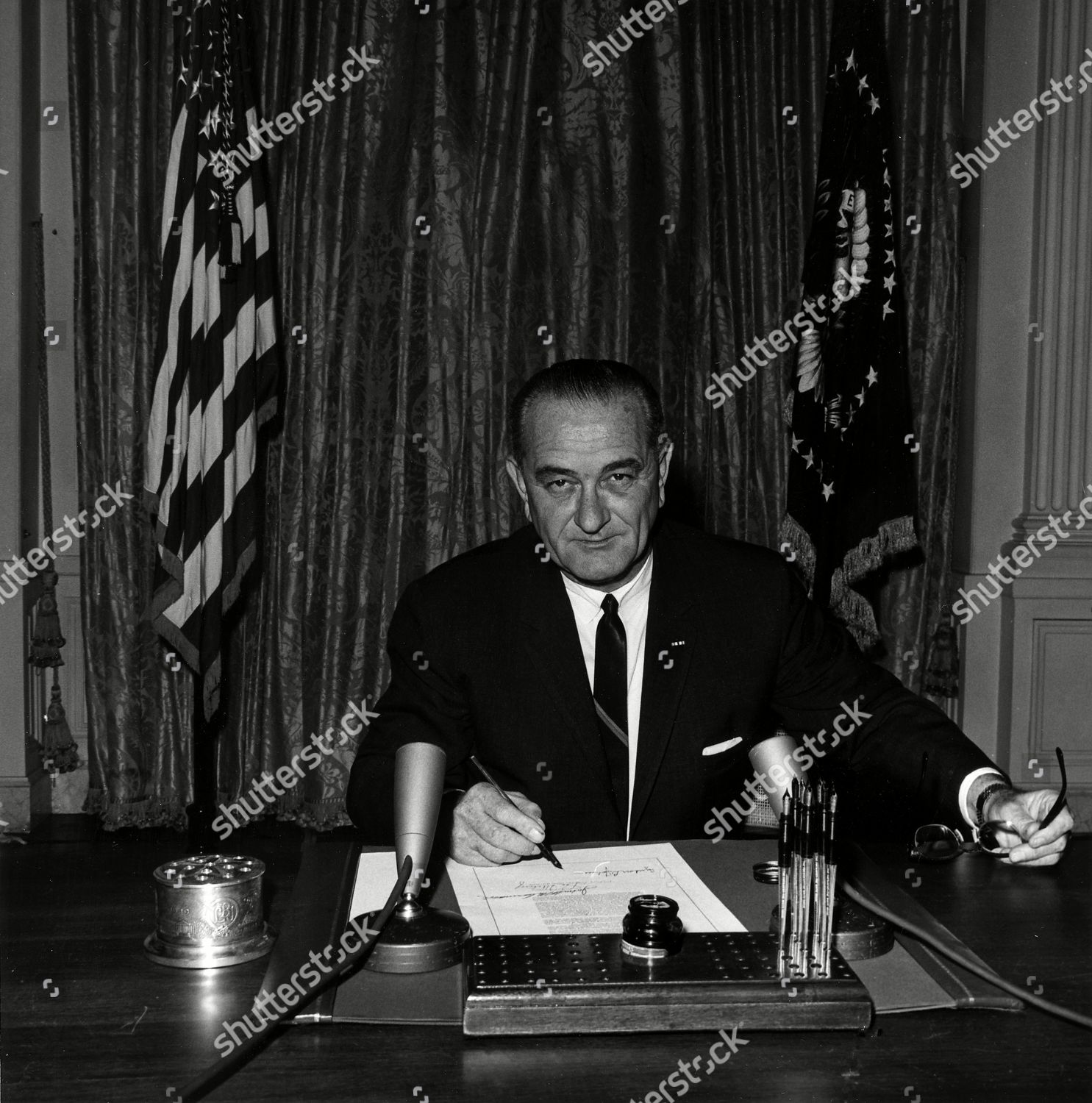 Vietnam War President Lyndon B Johnson Editorial Stock Photo - Stock ...