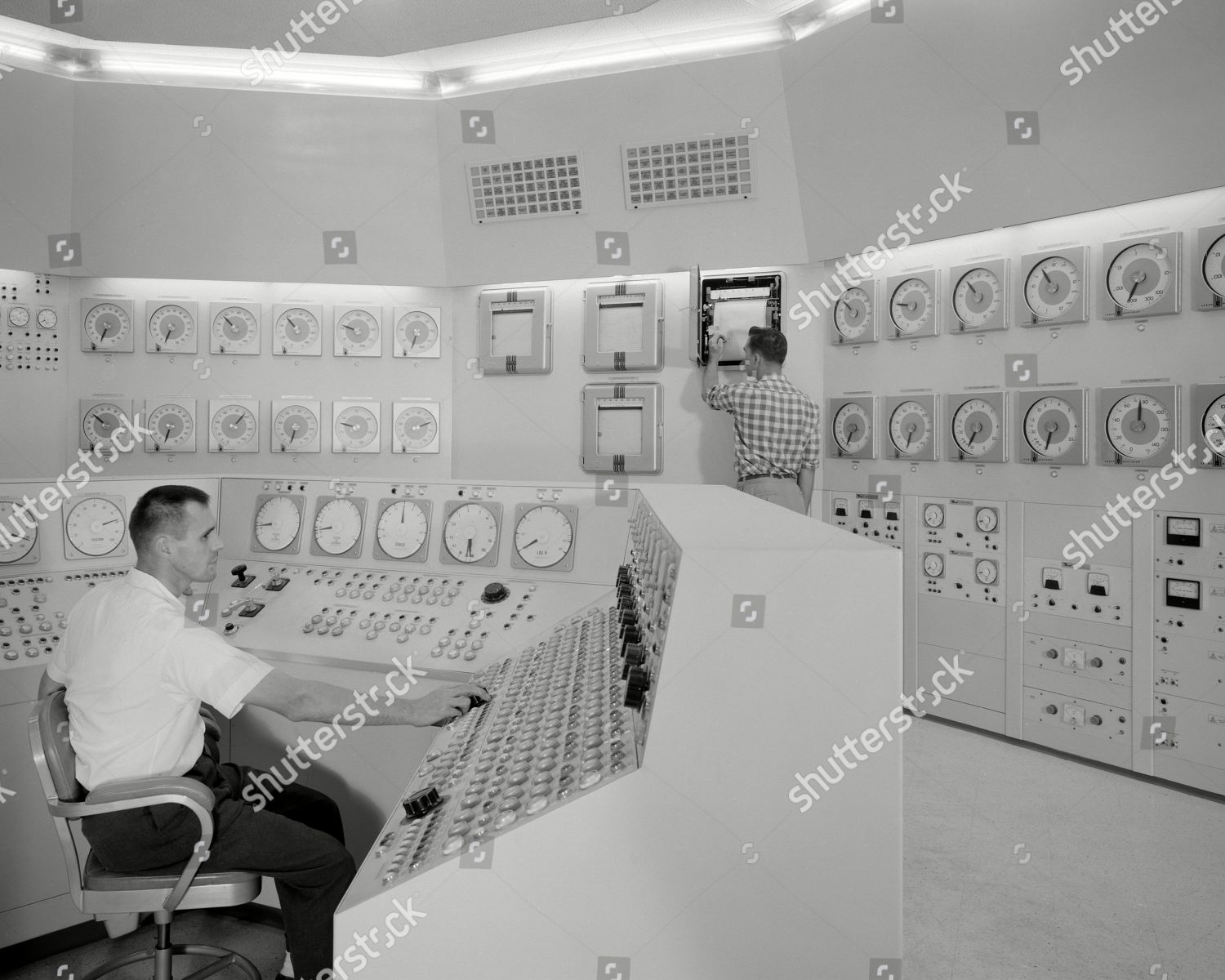 Technicians Nuclear Reactor Control Room Nasas Editorial Stock Photo ...