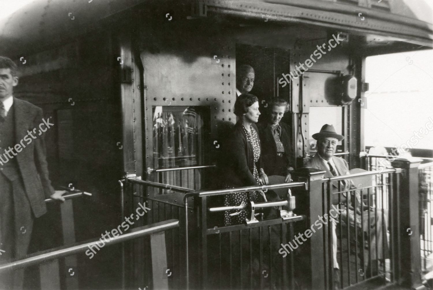 Fdr Party Aboard Rear Platform Presidents Editorial Stock Photo - Stock ...