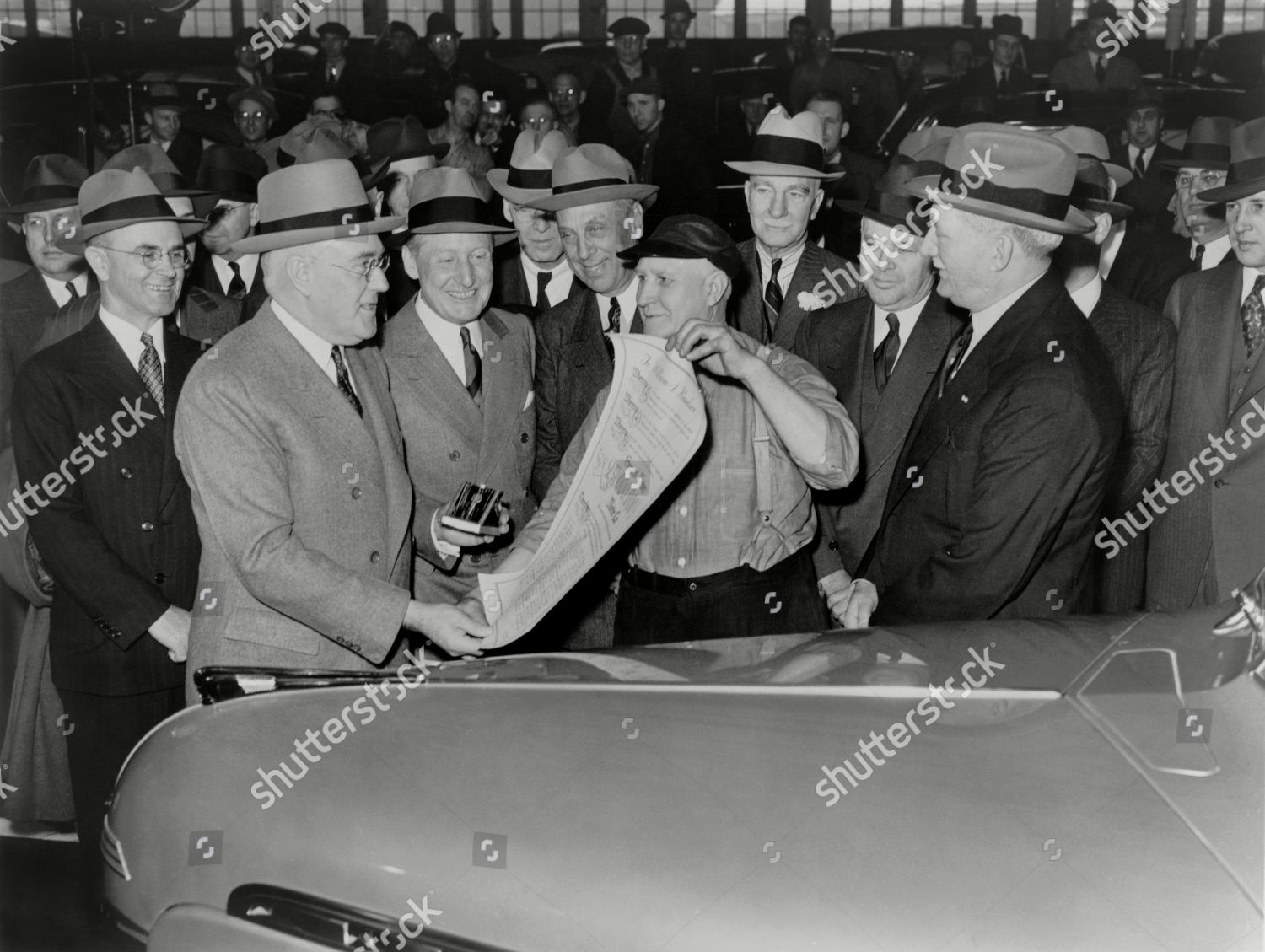 General Motors Executives Commemorate Production Gms Editorial Stock ...