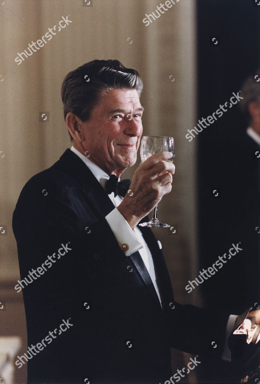 President Reagan Toasting State Dinner Australian Editorial Stock Photo ...