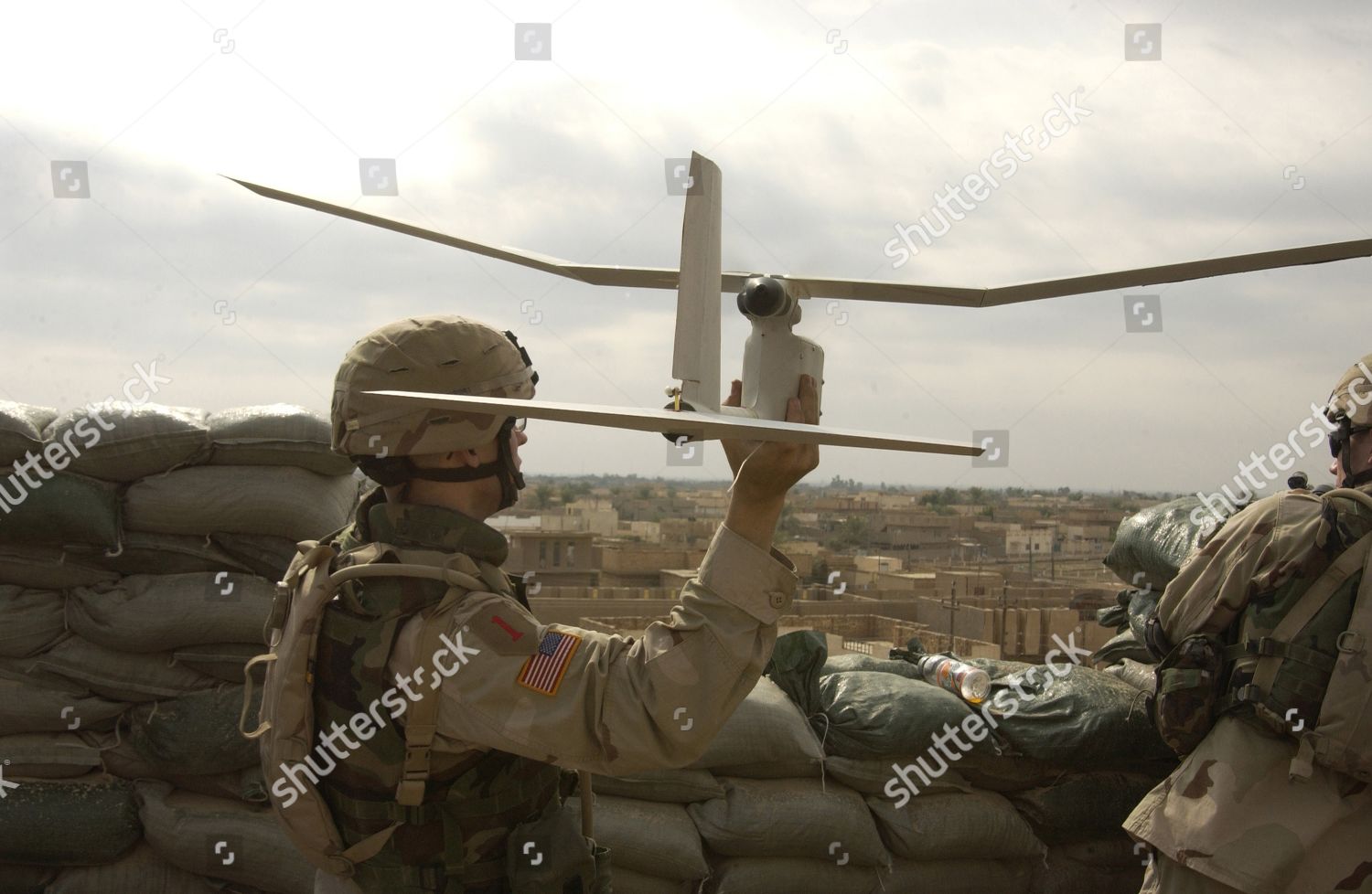 Us Soldier Launches Raven Unmanned Aerial Editorial Stock Photo - Stock ...