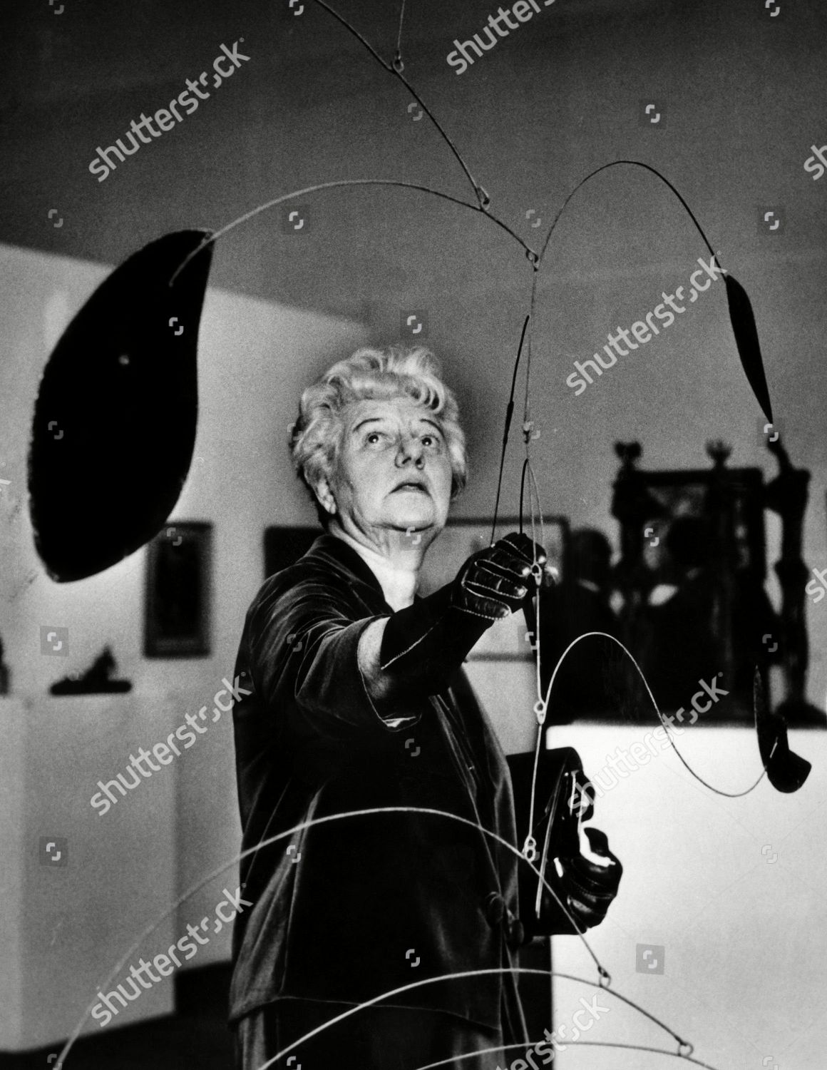 Peggy Guggenheim Adjusts Alexander Calders Mobile Editorial Stock Photo ...