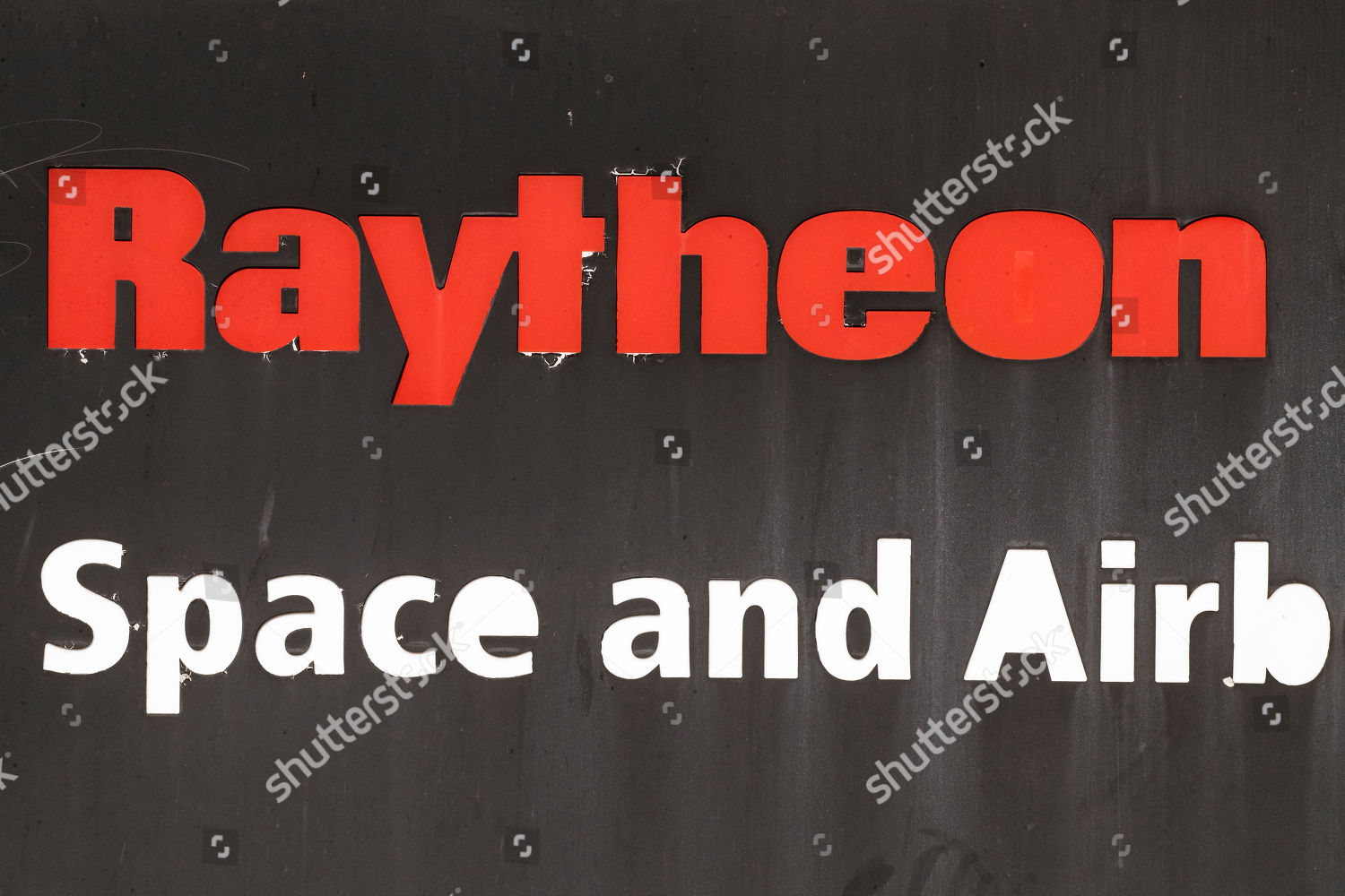 Entrance Sign Raytheon Space Airborne Systems Editorial Stock Photo ...