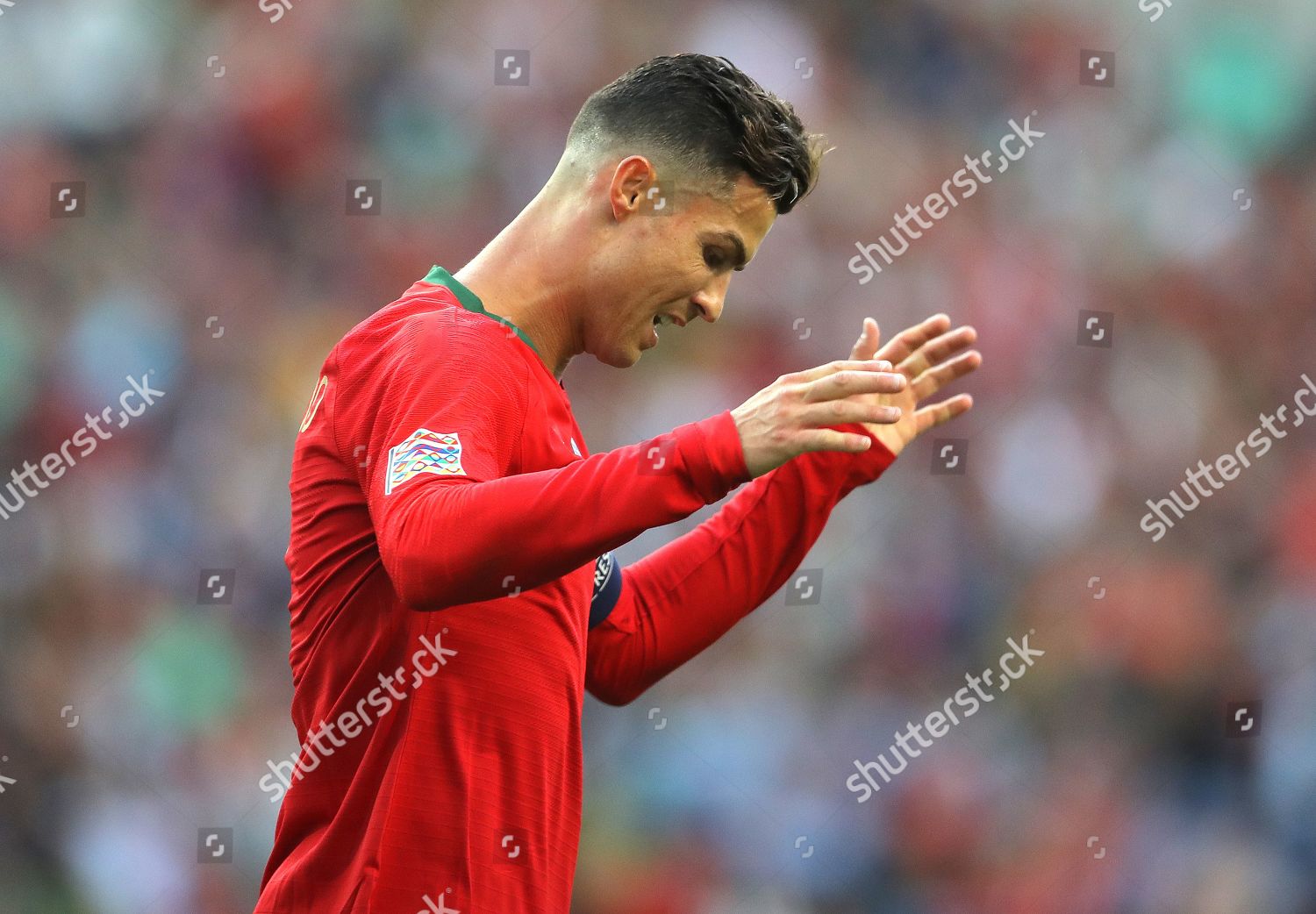 Cristiano Ronaldo Portugal Shows Look Frustration Editorial Stock Photo ...