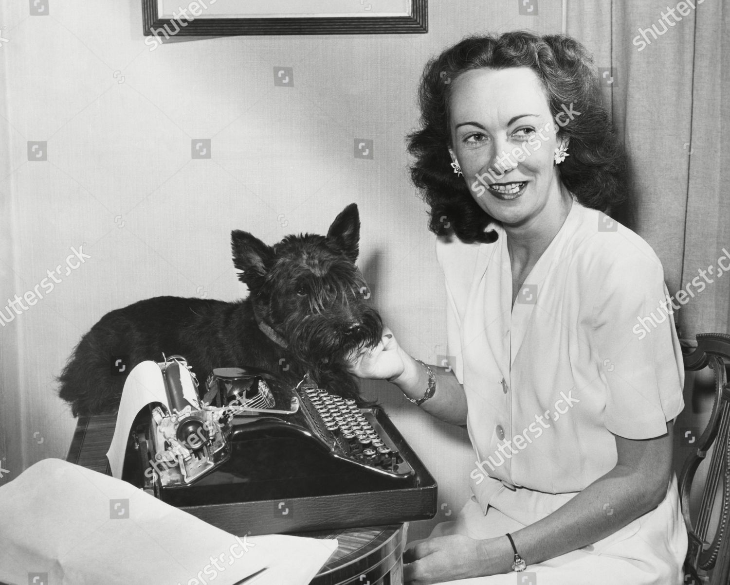 Kay Summersby Attaching American Flag General Editorial Stock Photo ...