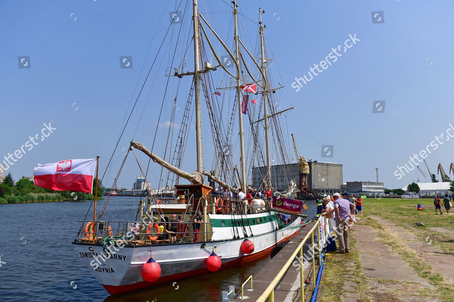 Polish Sailing Ship Zawisza Czarny Moored Editorial Stock Photo - Stock ...