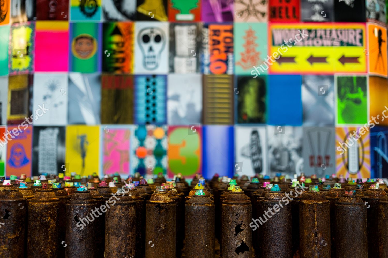 Rusty Old Spray Paint Bottles Can Editorial Stock Photo - Stock Image ...