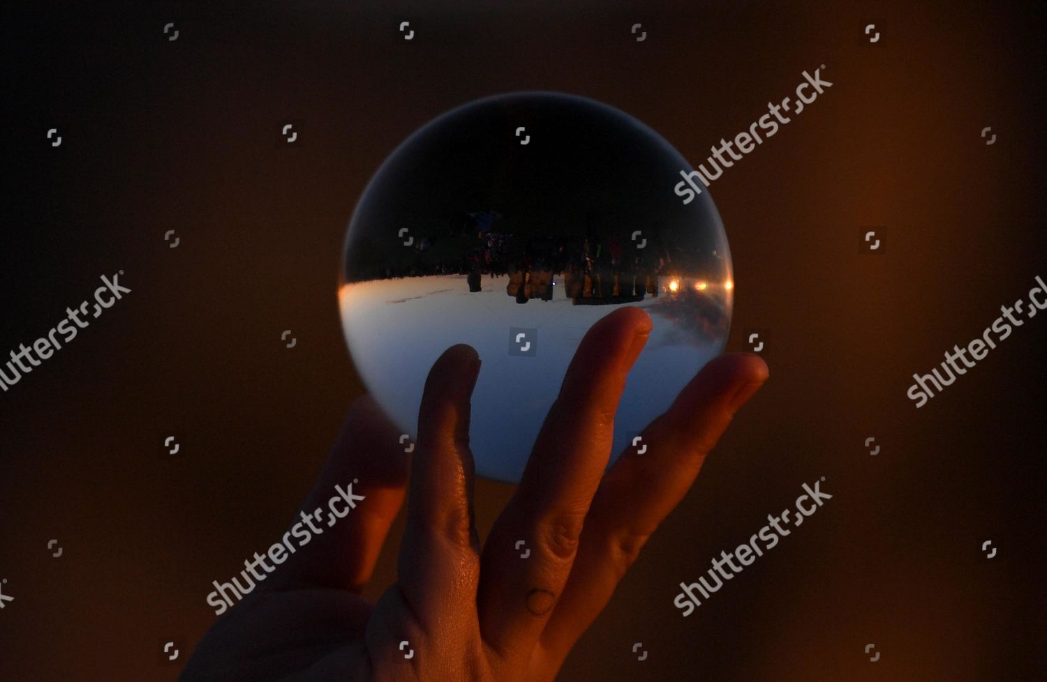 View Monument Seen Through Crystal Ball Editorial Stock Photo - Stock ...