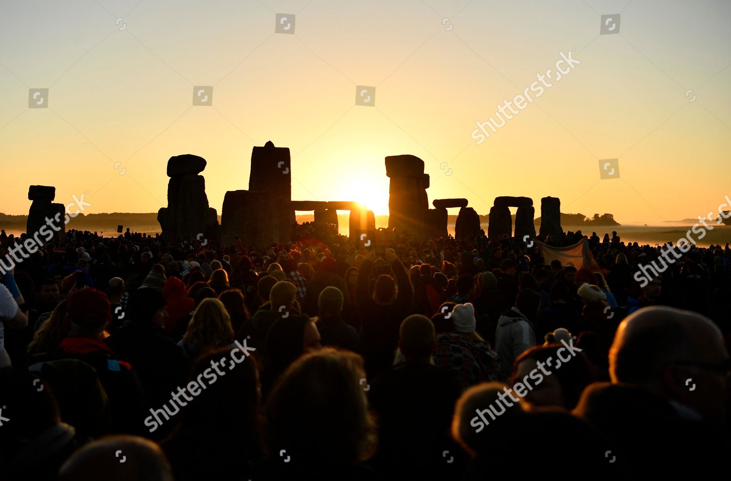 Sun Rises During Summer Solstice Celebrations Editorial Stock Photo ...