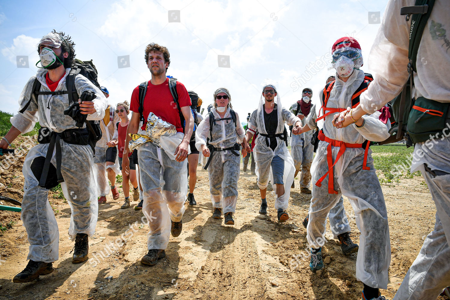 Activists Taking Part Ende Gelaende Protest Editorial Stock Photo ...