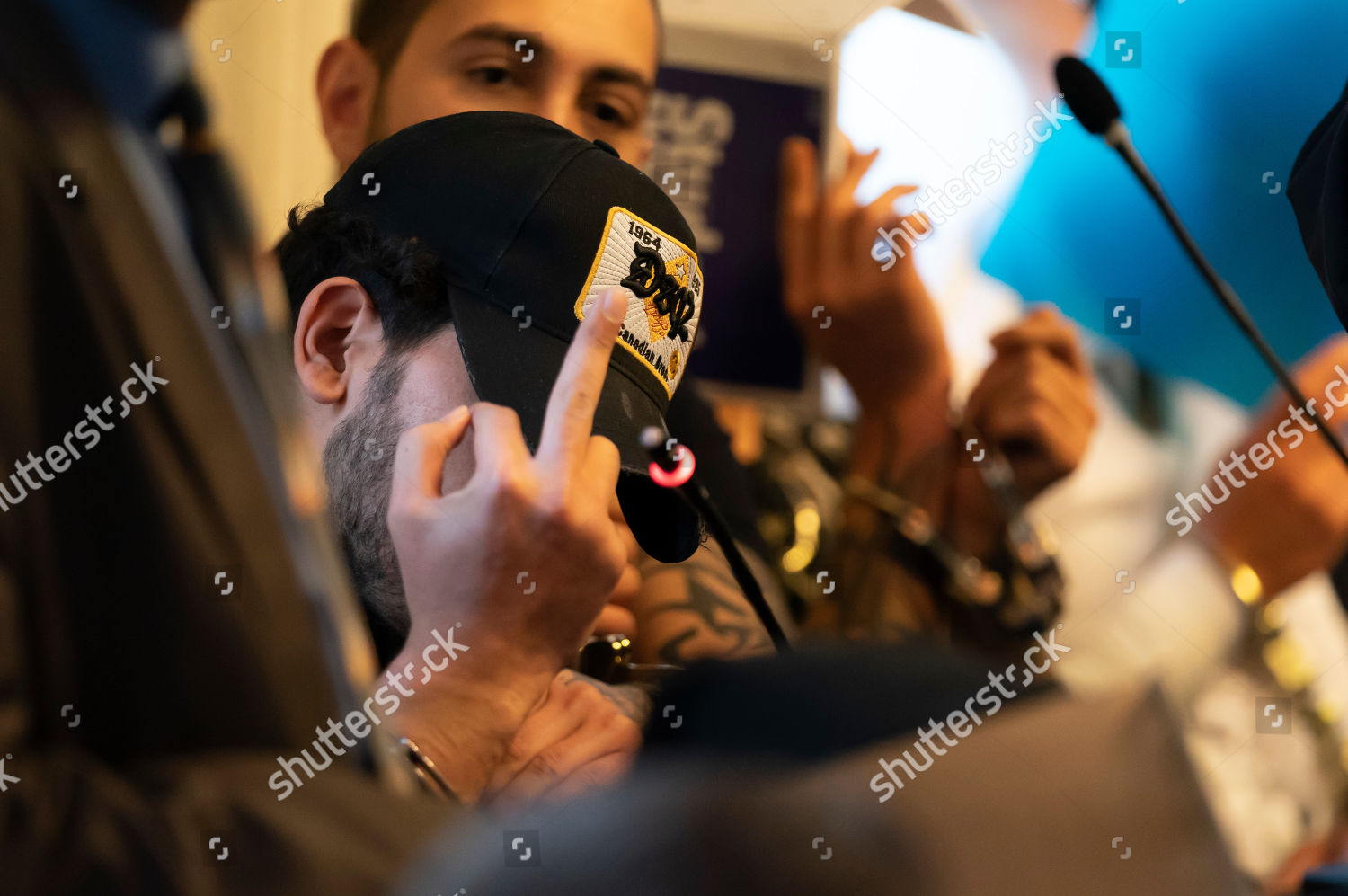Defendant Gestures Inside Court During Start Editorial Stock Photo ...