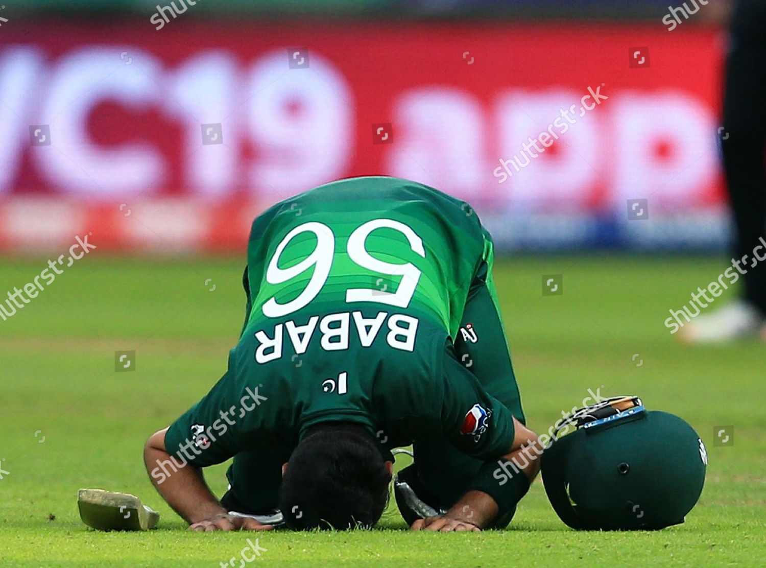 Babar Azam Pakistan Gestures Pray After Editorial Stock Photo - Stock ...