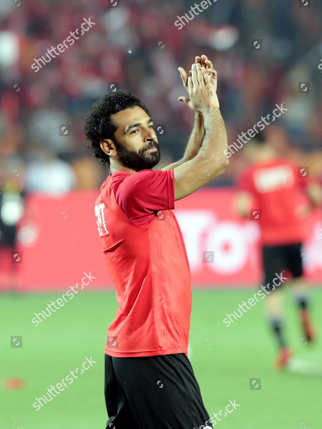 Egyptian Player Mohamed Salah Waves Fans Editorial Stock Photo - Stock ...
