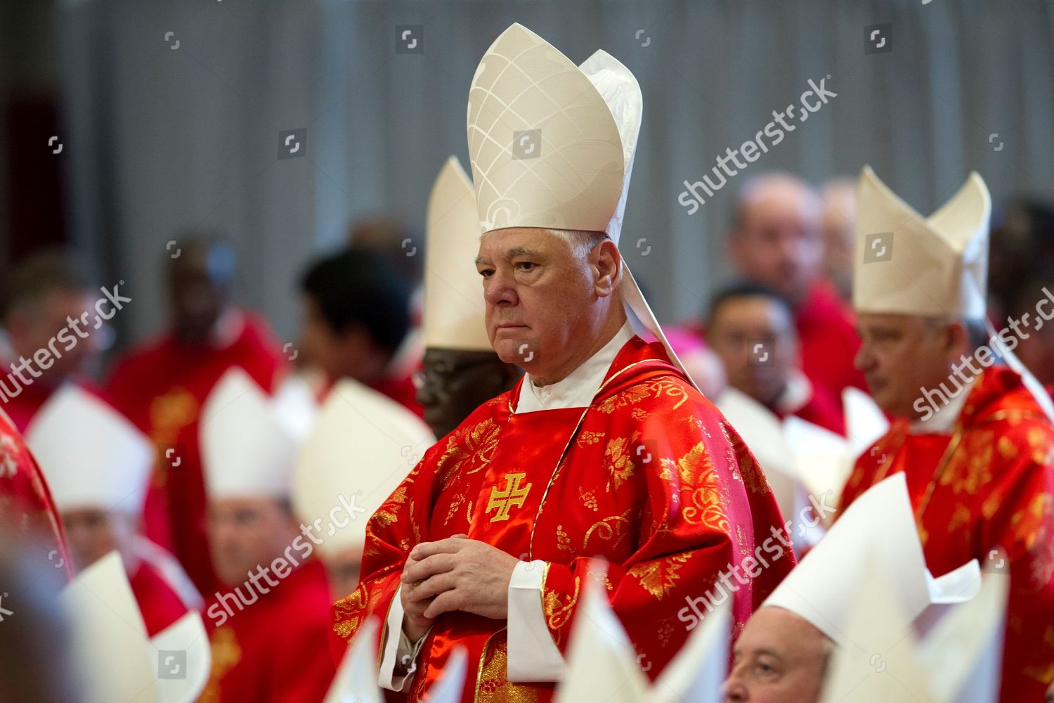 Cardinal Ludwig Gerhard Muller During Mass Editorial Stock Photo ...