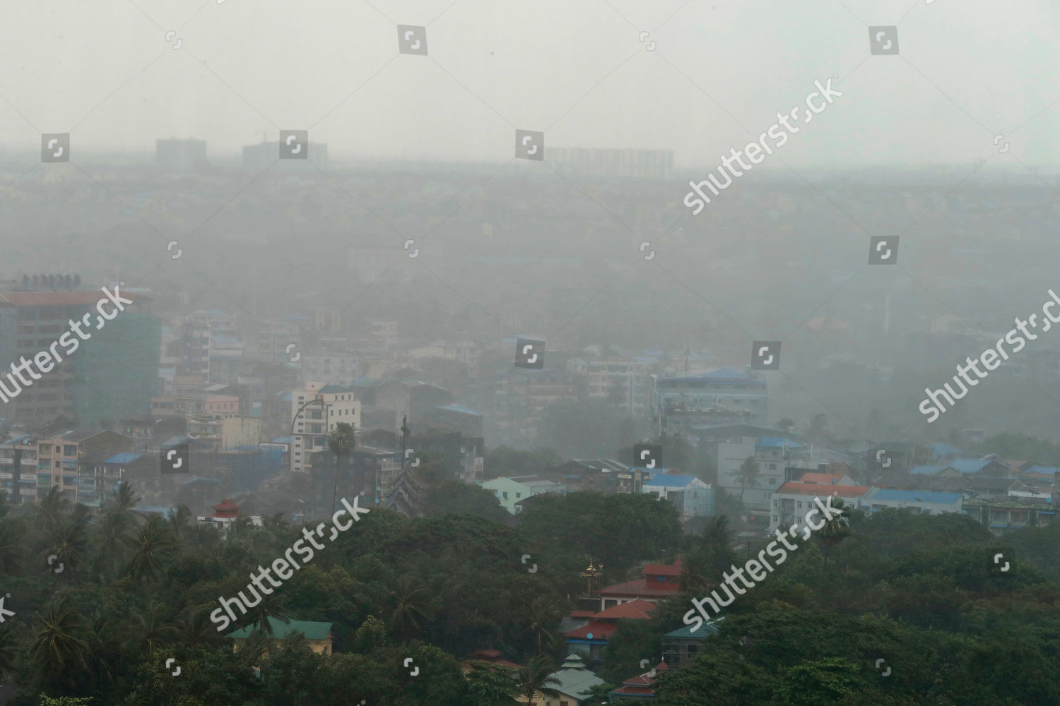 General View Yangon City During Heavy Editorial Stock Photo - Stock ...