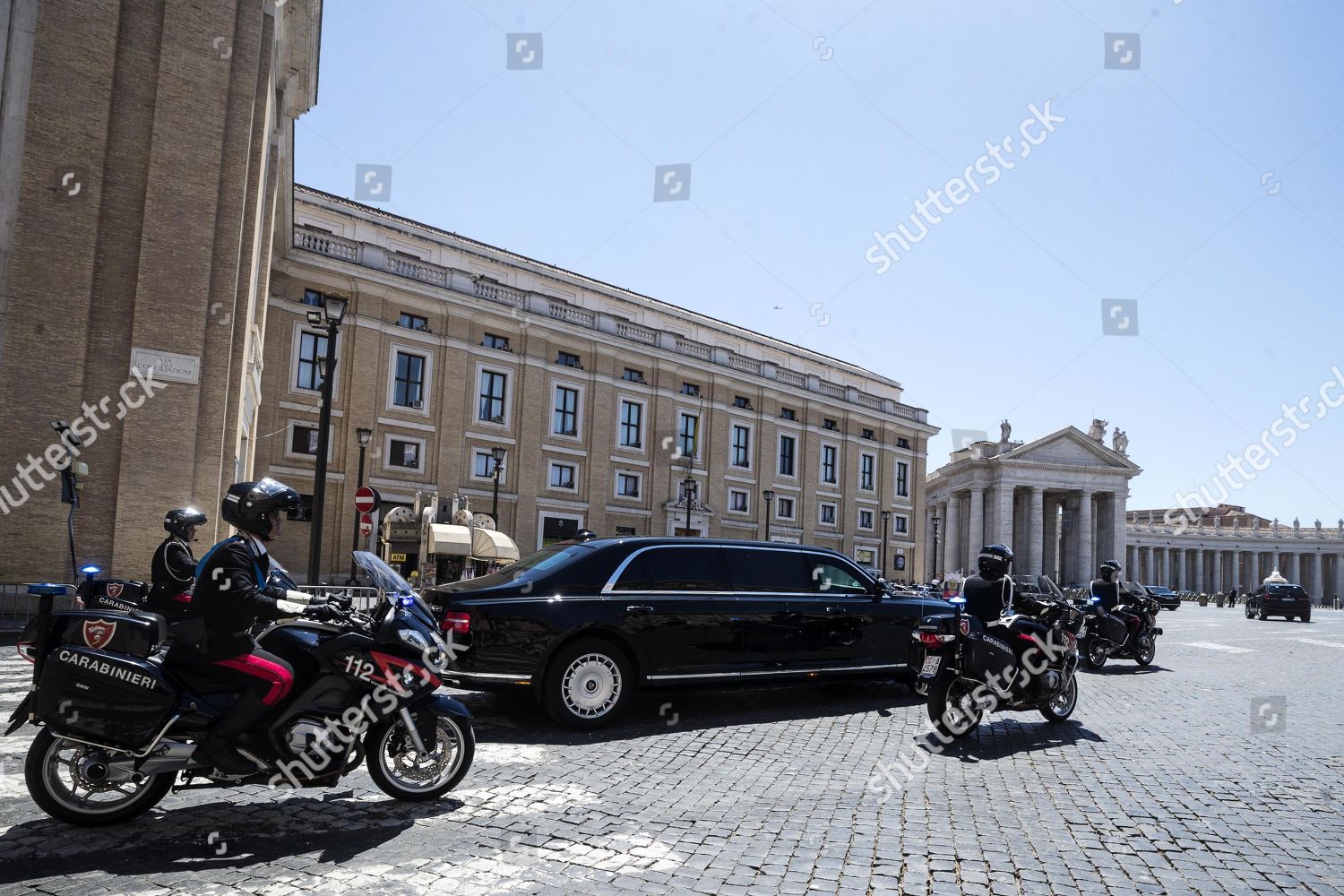 Motorcade Russian President Vladimir Putin Passes Editorial Stock Photo ...