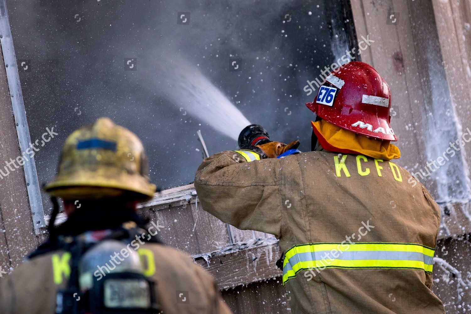 Firefighters Put Out Electrical Fire According Editorial Stock Photo ...