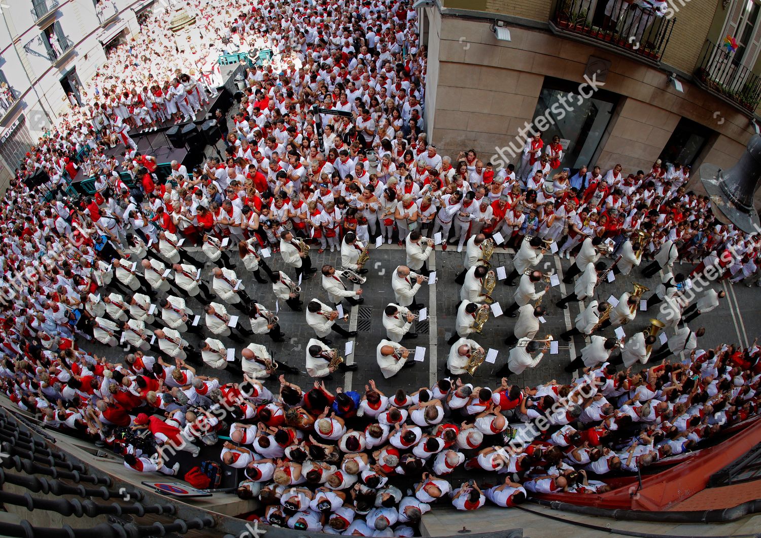 People Attend San Fermin Procession During Editorial Stock Photo ...