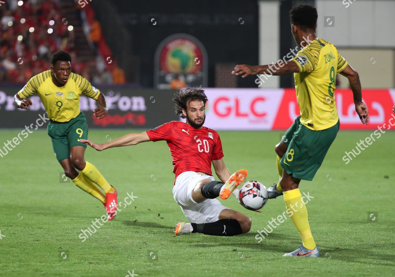 Mahmoud Alaa Egypt Tackles Bongani Zungu Editorial Stock Photo - Stock ...